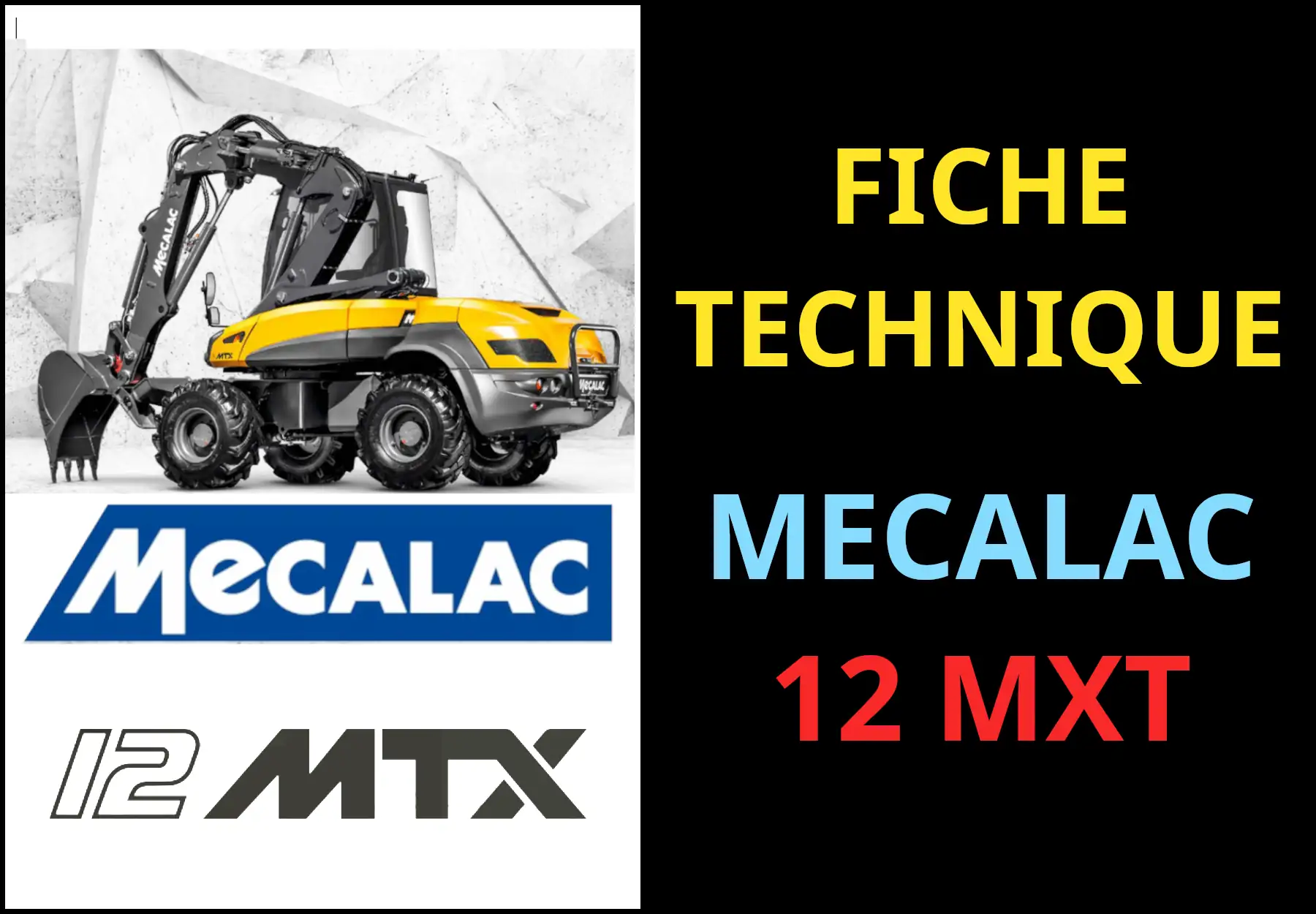 Fiche Technique Mecalac 12 MXT – PDF à télécharger